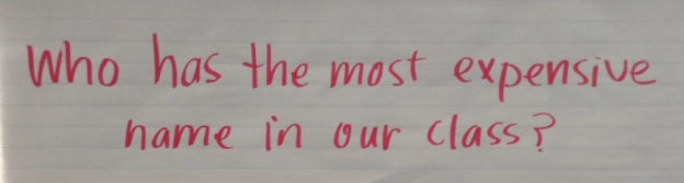 Getting Started with Math: How Much is Your Name Worth ...