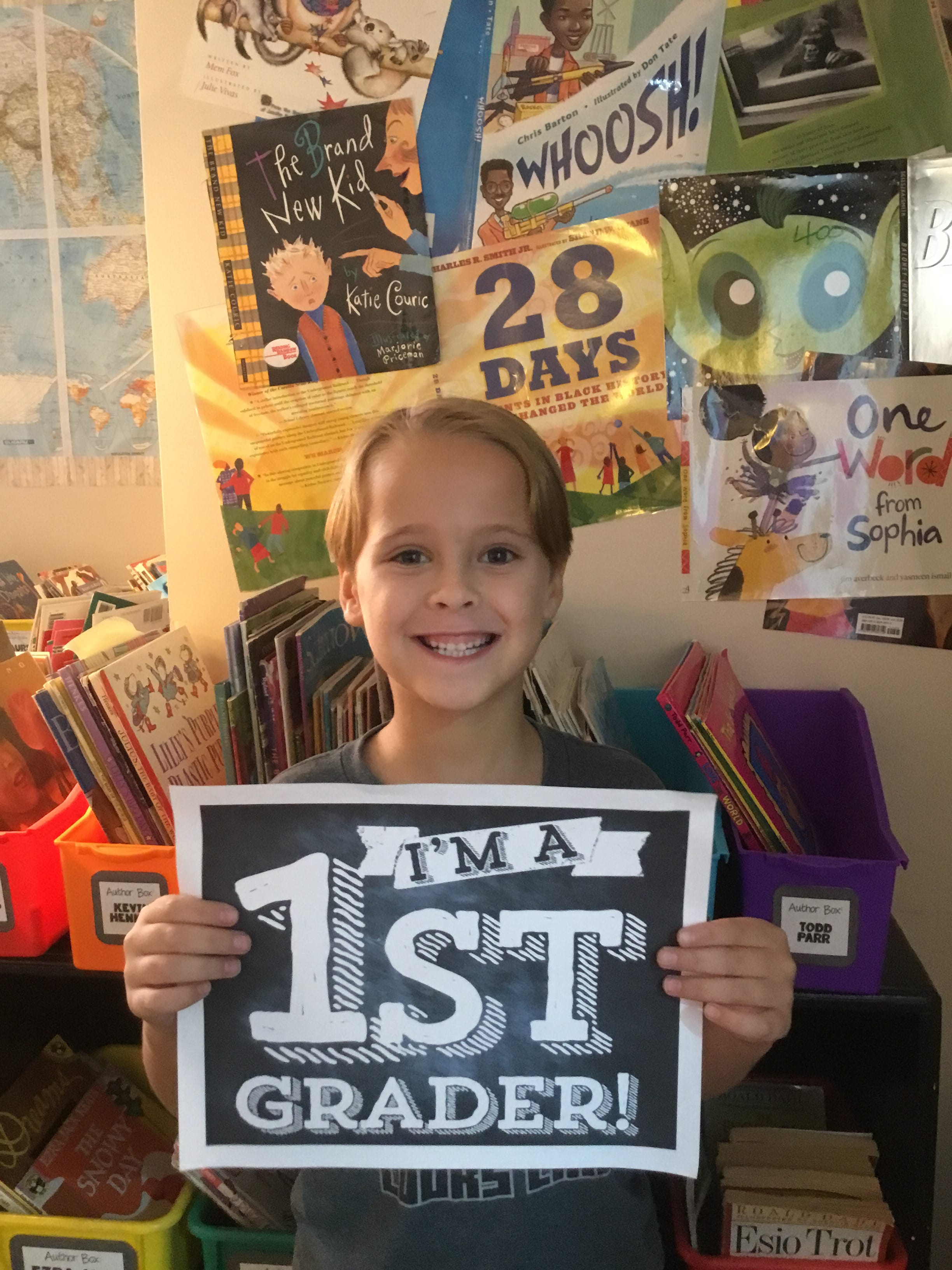 1st Day of 1st Grade 2018! | 20somethingkids and 1kookyteacher